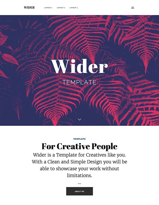 Wider - Designer HTML5 Responsive Website Template