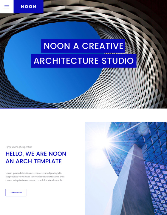 Noon - Architecture HTML5 Responsive Website Template