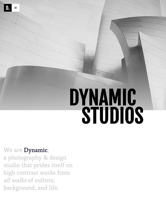 Dynamic Studios - Photography HTML5 Responsive Website Template