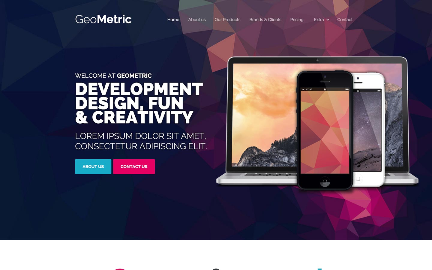 GeoMetric - Business HTML5 Responsive Website Template
