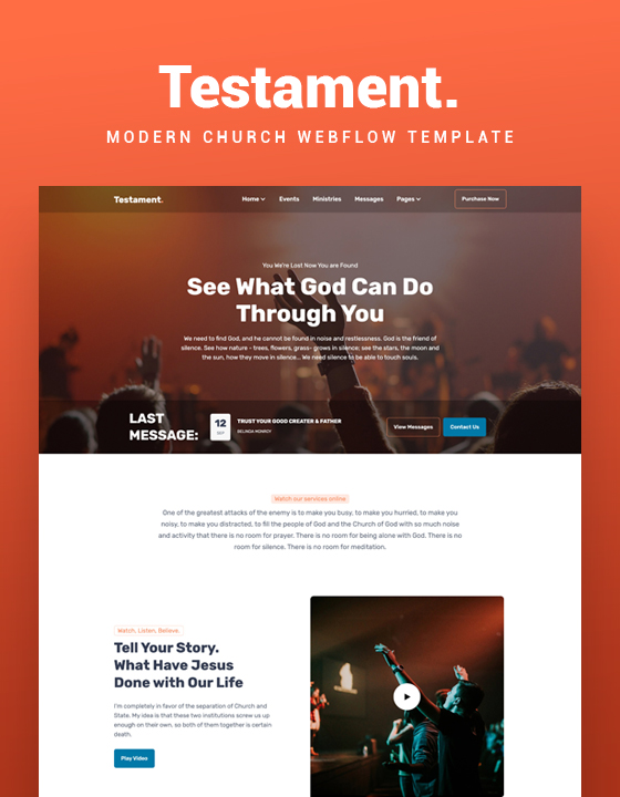 Testament - Church HTML5 Responsive Website Template