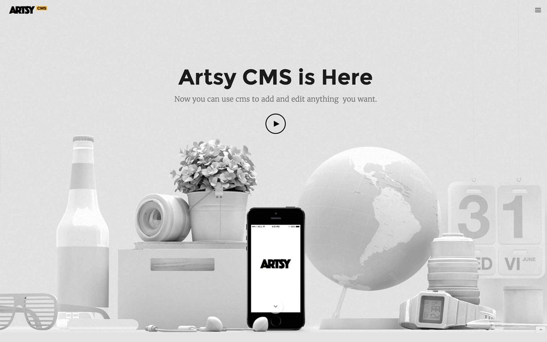 Artsy CMS - Creative HTML5 Responsive Website Template