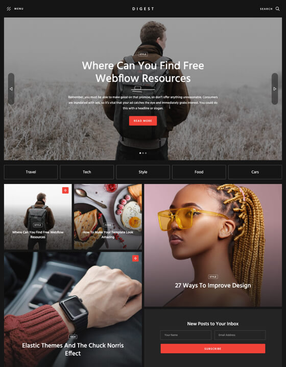 Digest - Blog HTML5 Responsive Website Template