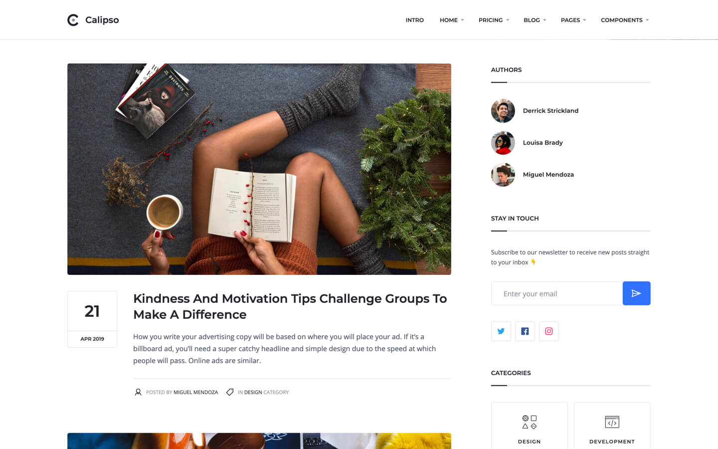 Calipso - Startup HTML5 Responsive Website Template