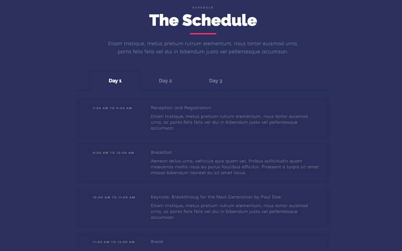 Conference - Event HTML5 Responsive Website Template