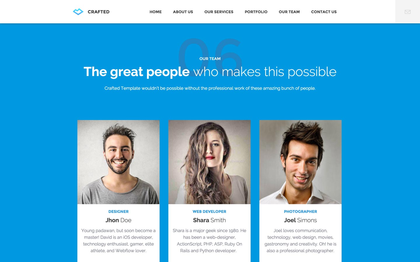 Crafted - Agency HTML5 Responsive Website Template