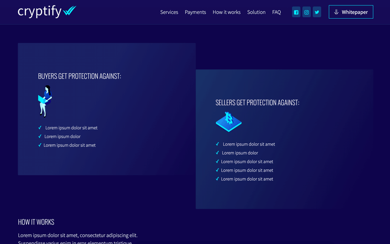 Cryptify - Finance HTML5 Responsive Website Template