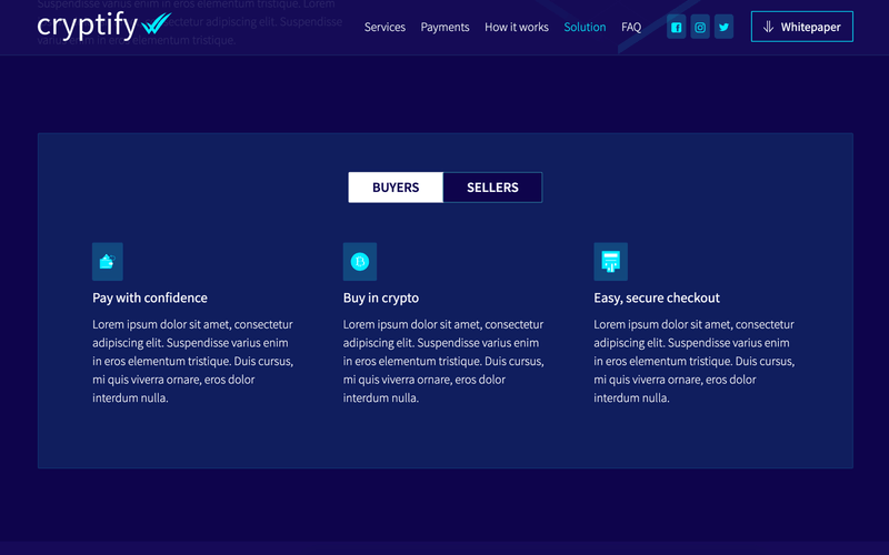 Cryptify - Finance HTML5 Responsive Website Template