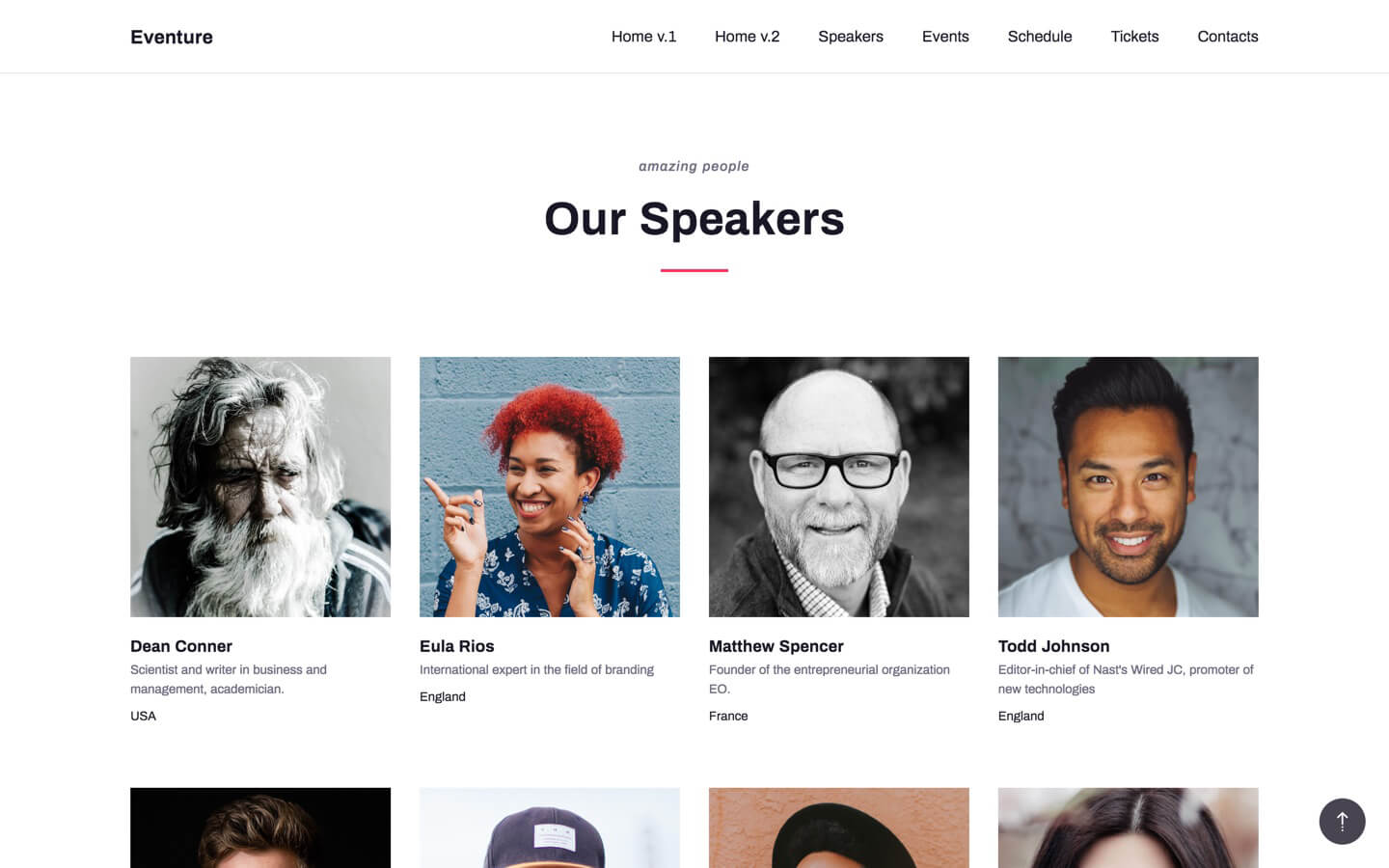 Eventure - Event HTML5 Responsive Website Template