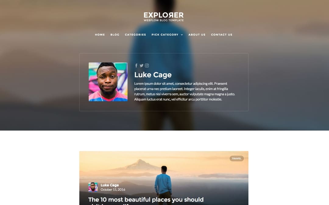 Explorer - Blog HTML5 Responsive Website Template