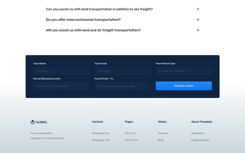 Global - Transport HTML5 Responsive Website Template