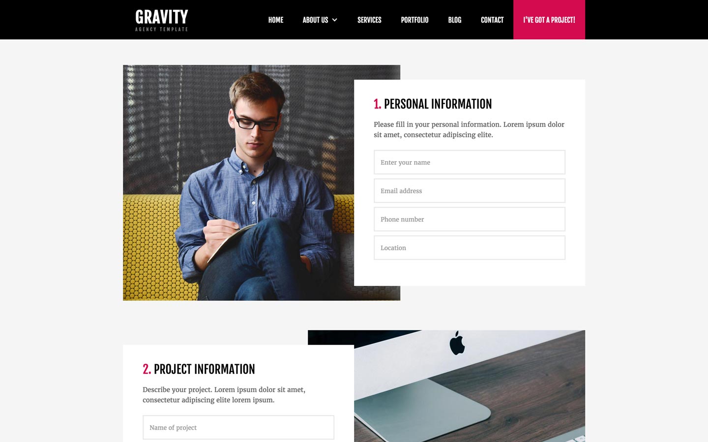 Gravity - Agency HTML5 Responsive Website Template