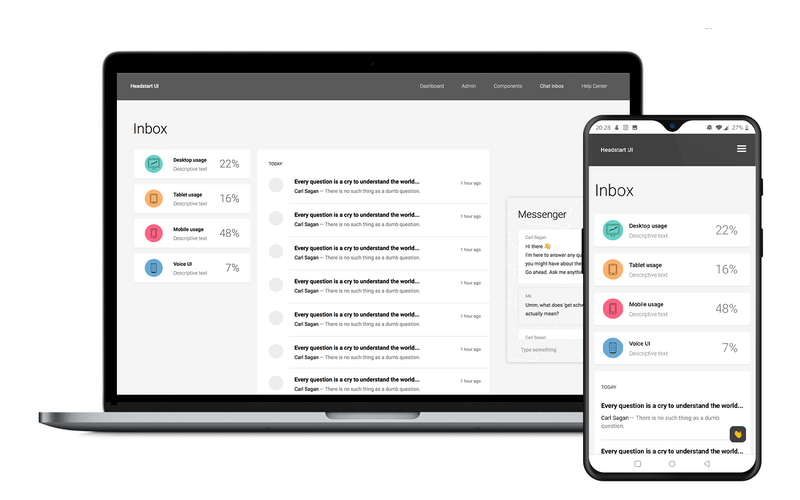 Headstart - Dashboard HTML5 Responsive Website Template
