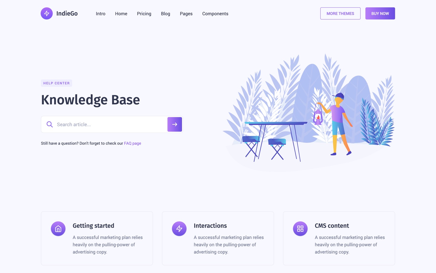 IndieGo - Startup HTML5 Responsive Website Template