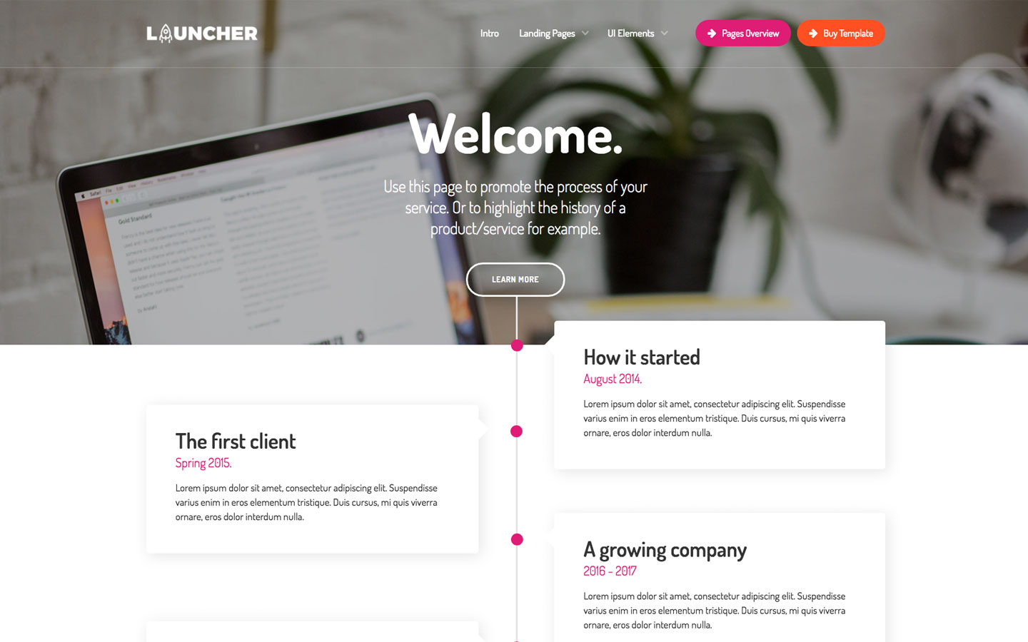Launcher - Landing page HTML5 Responsive Website Template
