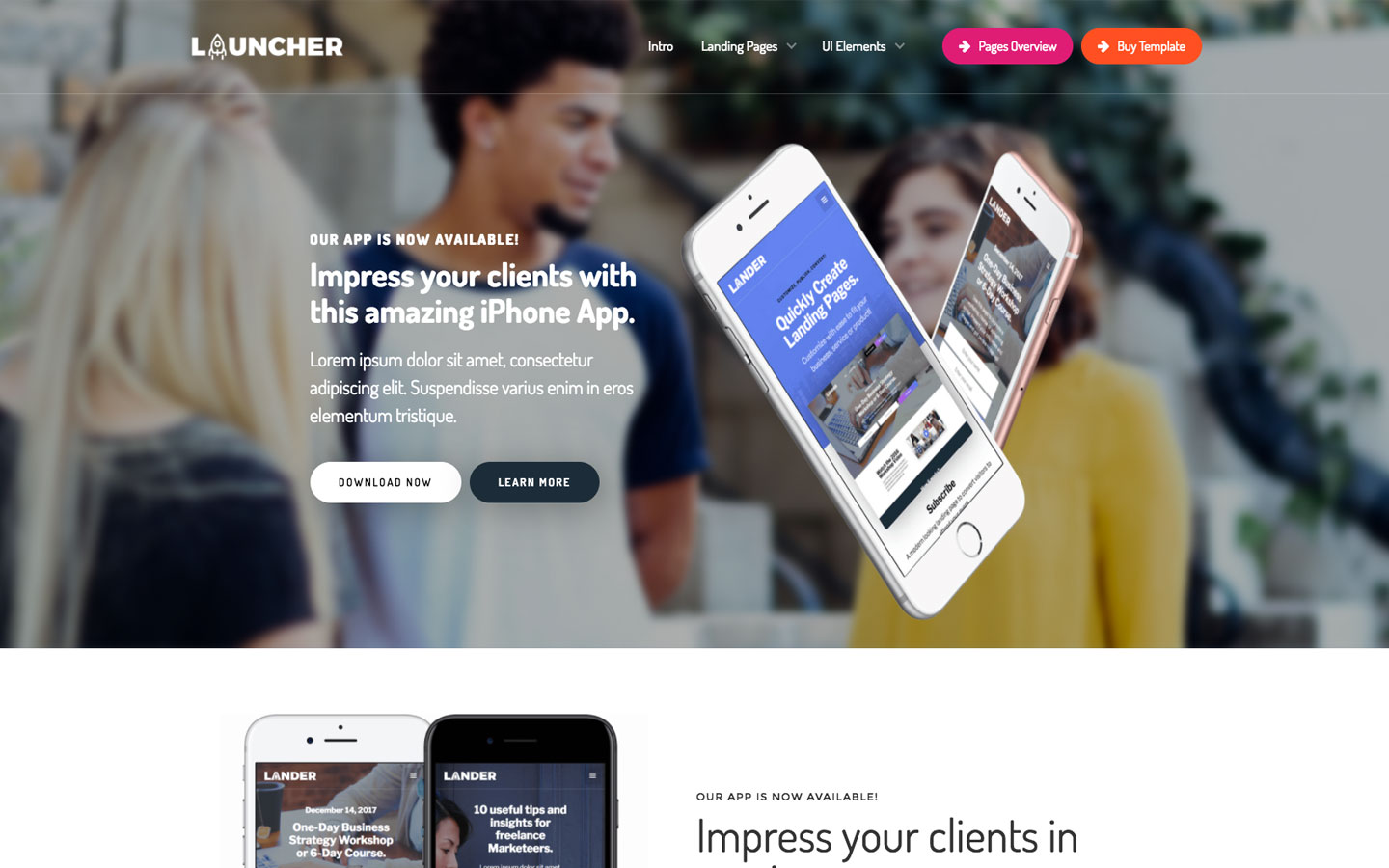 Launcher - Landing page HTML5 Responsive Website Template