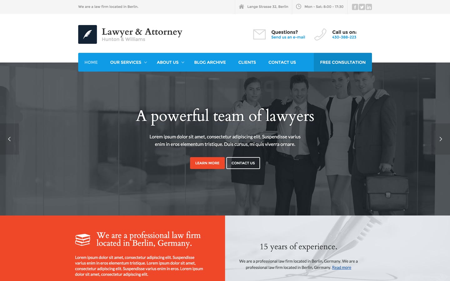 Lawyer and Attorney - Law Firm HTML5 Responsive Website Template