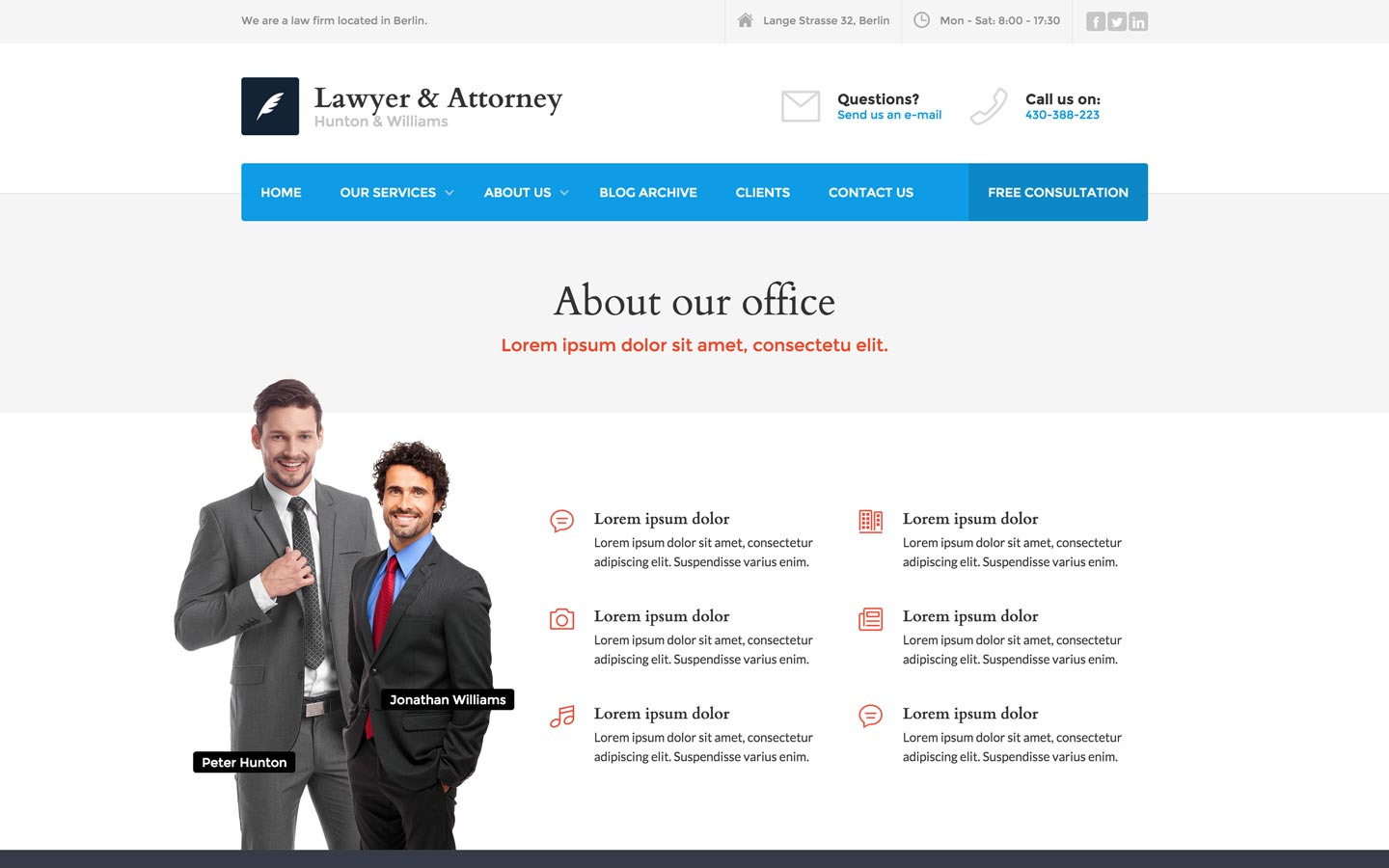 Lawyer and Attorney - Law Firm HTML5 Responsive Website Template