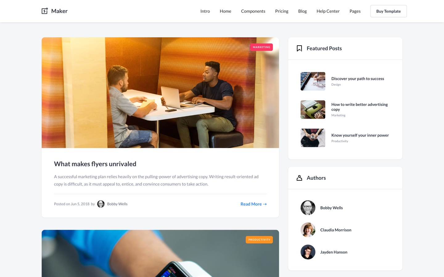 Maker - Startup HTML5 Responsive Website Template