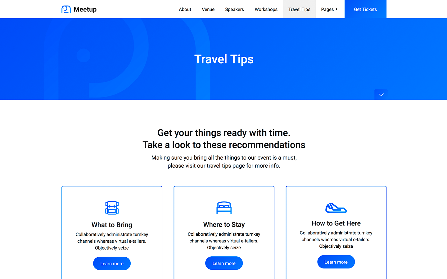 Meetup - Event HTML5 Responsive Website Template