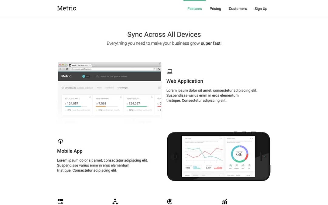 Metric - Business HTML5 Responsive Website Template