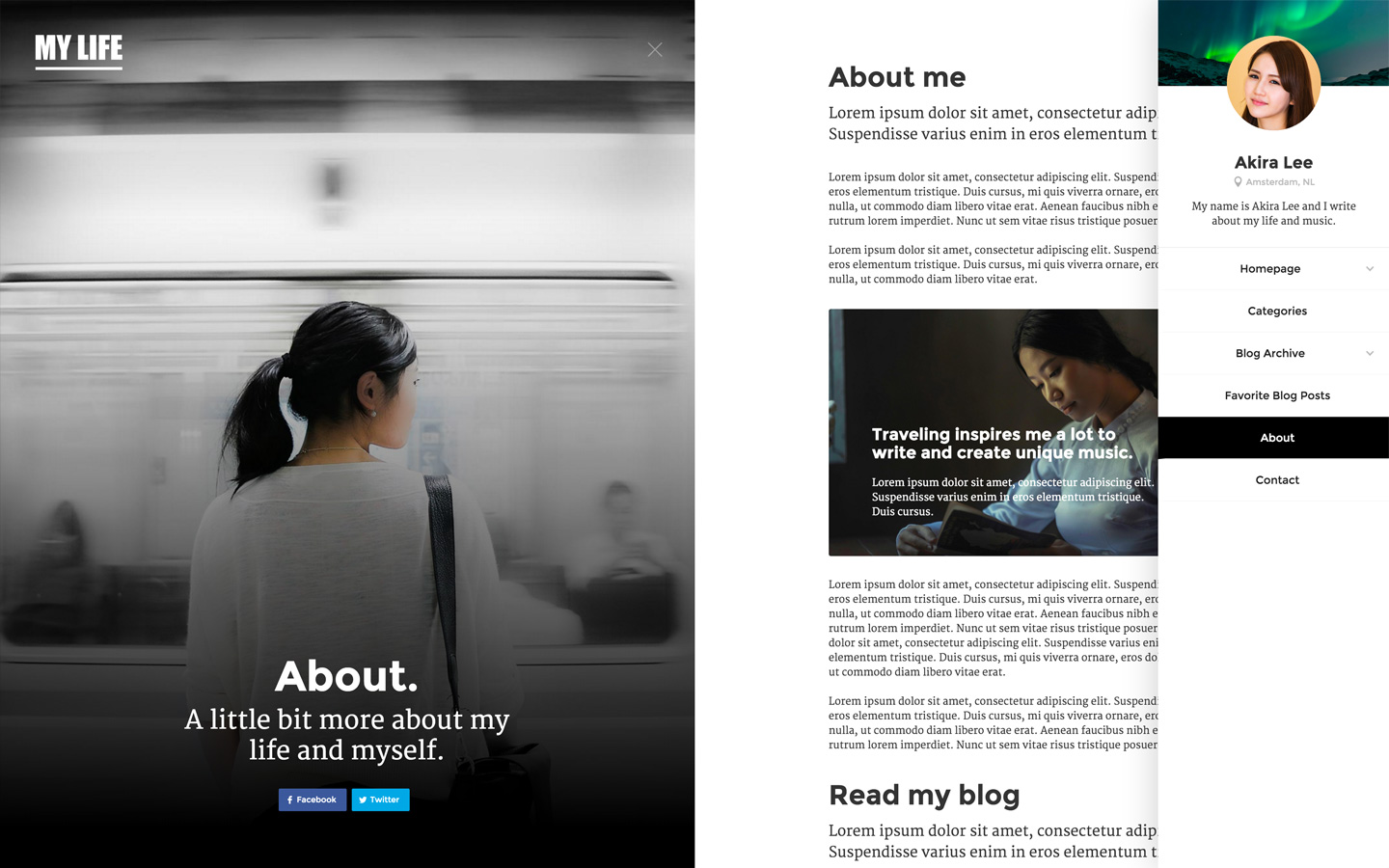 My Life - Personal HTML5 Responsive Website Template