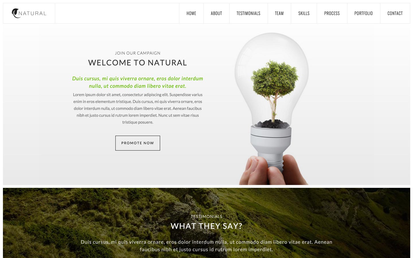Natural - Charity HTML5 Responsive Website Template