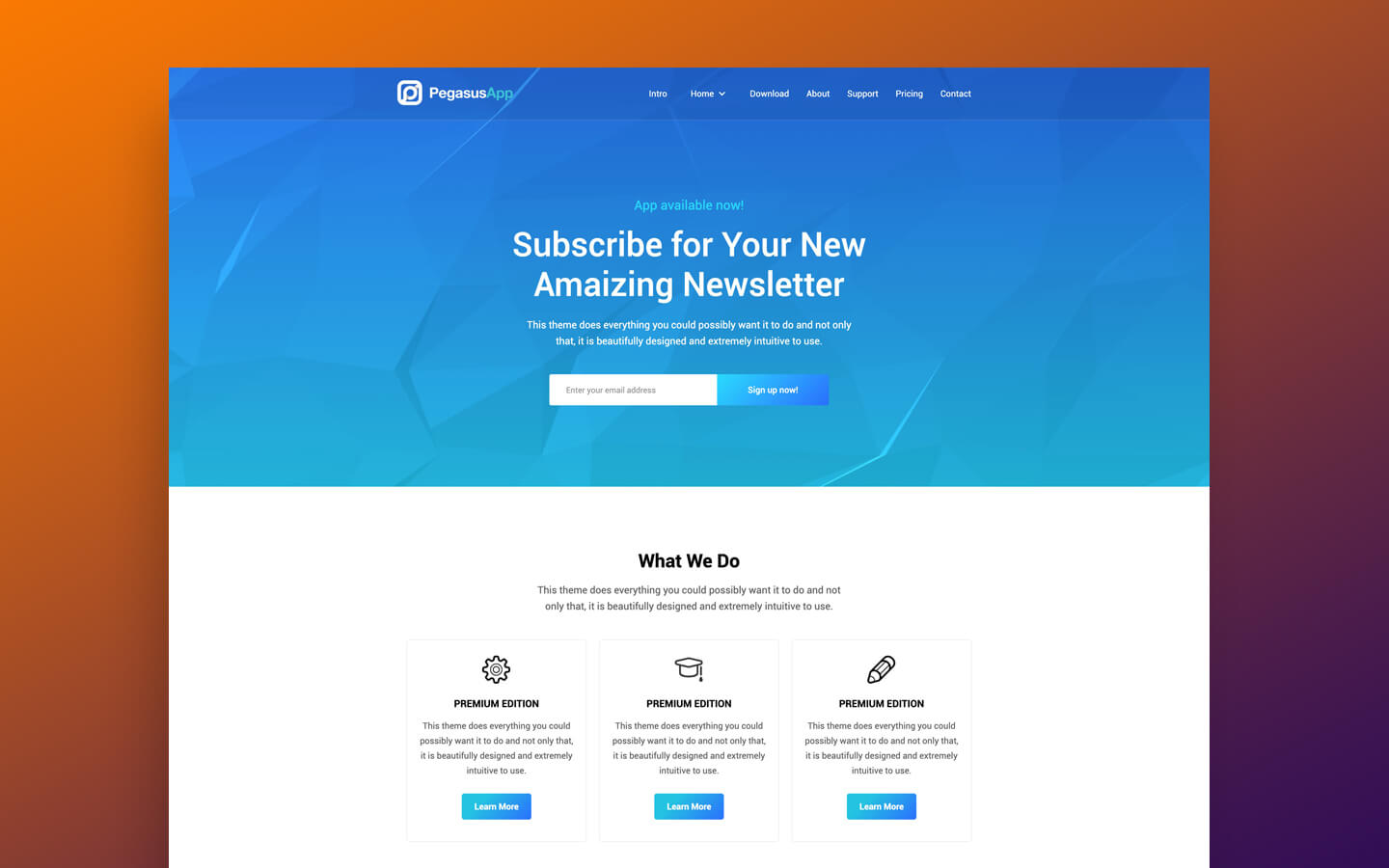 Pegasus - App HTML5 Responsive Website Template
