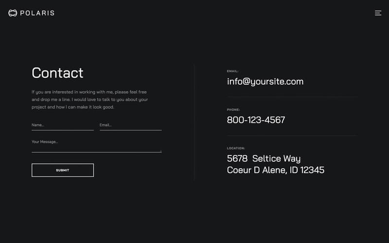 Polaris - Portfolio HTML5 Responsive Website Template