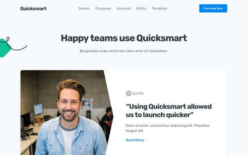 Quicksmart - SaaS HTML5 Responsive Website Template