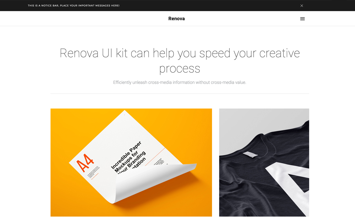 Renova - Creative HTML5 Responsive Website Template