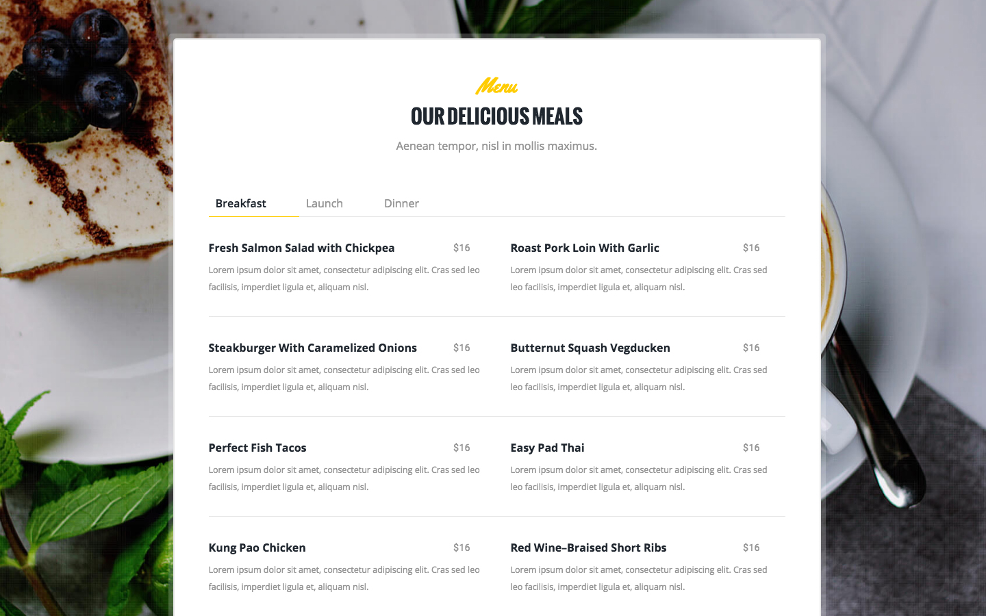 Restaurante - Restaurant HTML5 Responsive Website Template