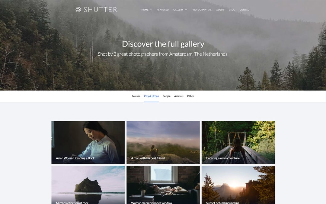 Shutter - Portfolio HTML5 Responsive Website Template