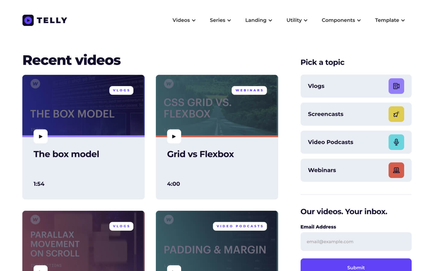 Telly - Video HTML5 Responsive Website Template