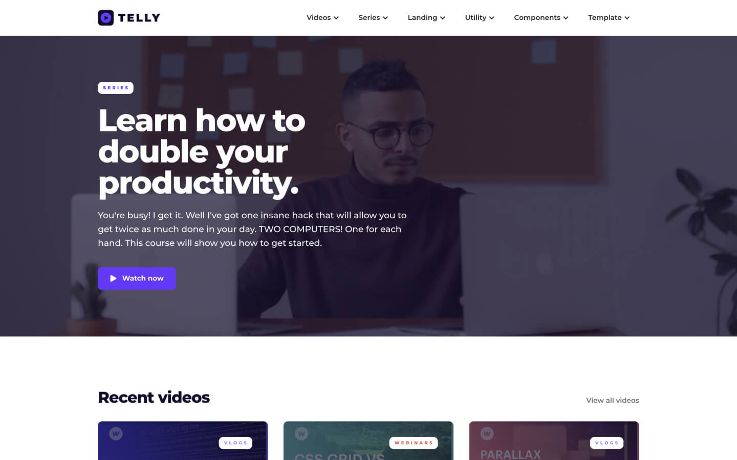 Telly - Video HTML5 Responsive Website Template