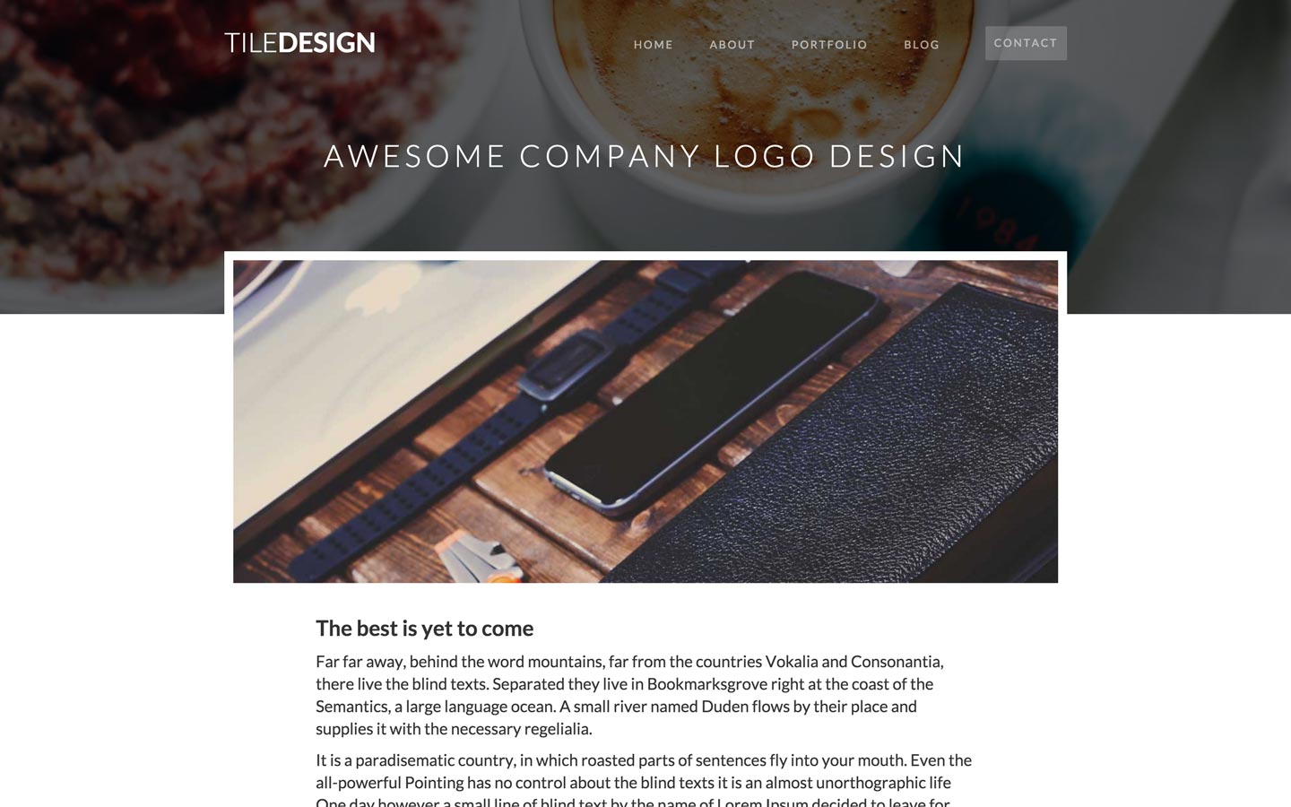 TileDesign - Portfolio HTML5 Responsive Website Template