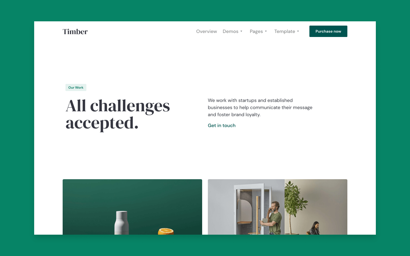 Timber - Creative HTML5 Responsive Website Template