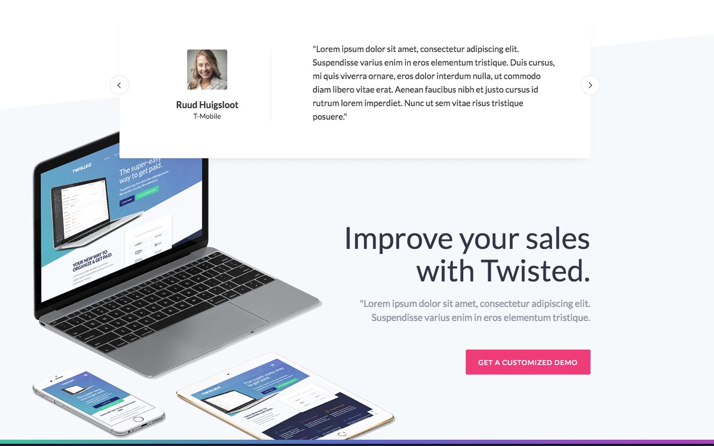 Twisted - Startup HTML5 Responsive Website Template