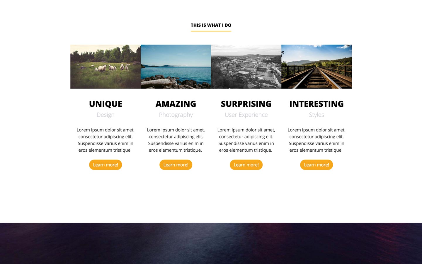Unique - Portfolio HTML5 Responsive Website Template