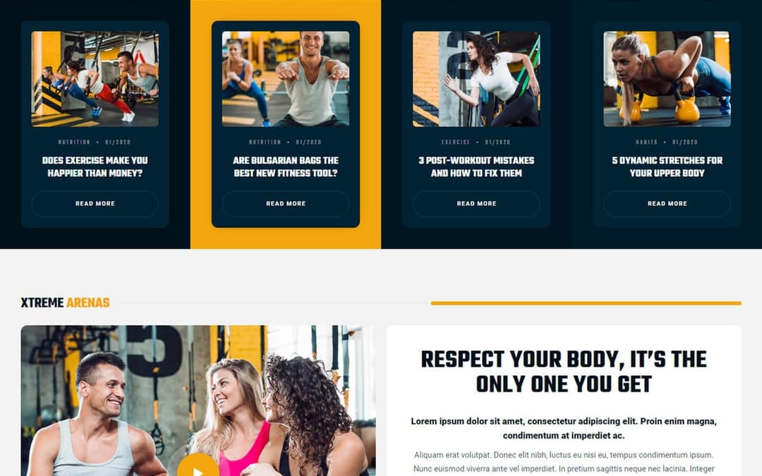 Xtreme - Gym HTML5 Responsive Website Template