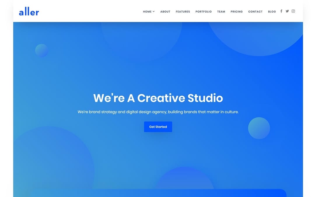 Aller - Agency HTML5 Responsive Website Template