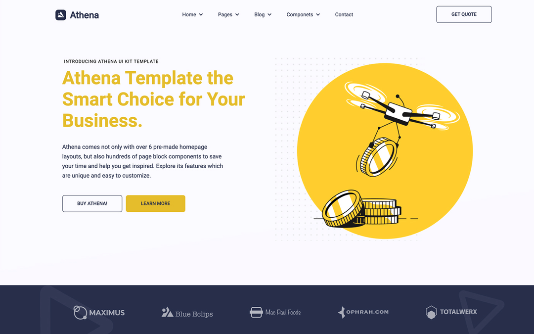 Athena - Startup HTML5 Responsive Website Template
