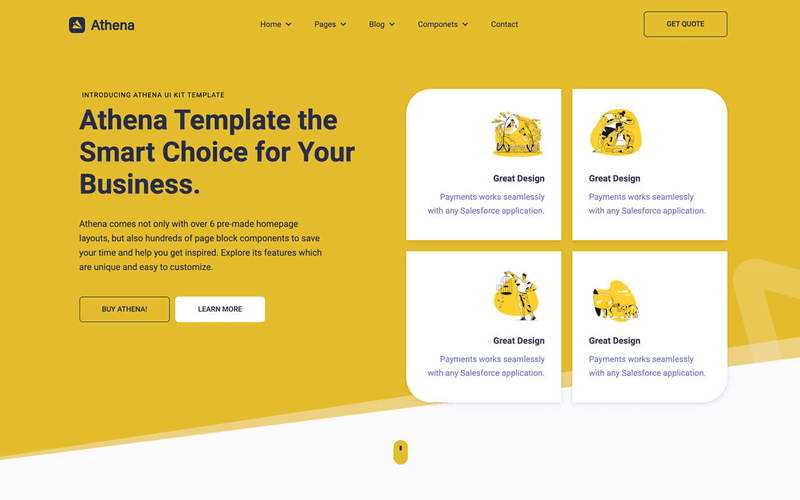 Athena - Startup HTML5 Responsive Website Template