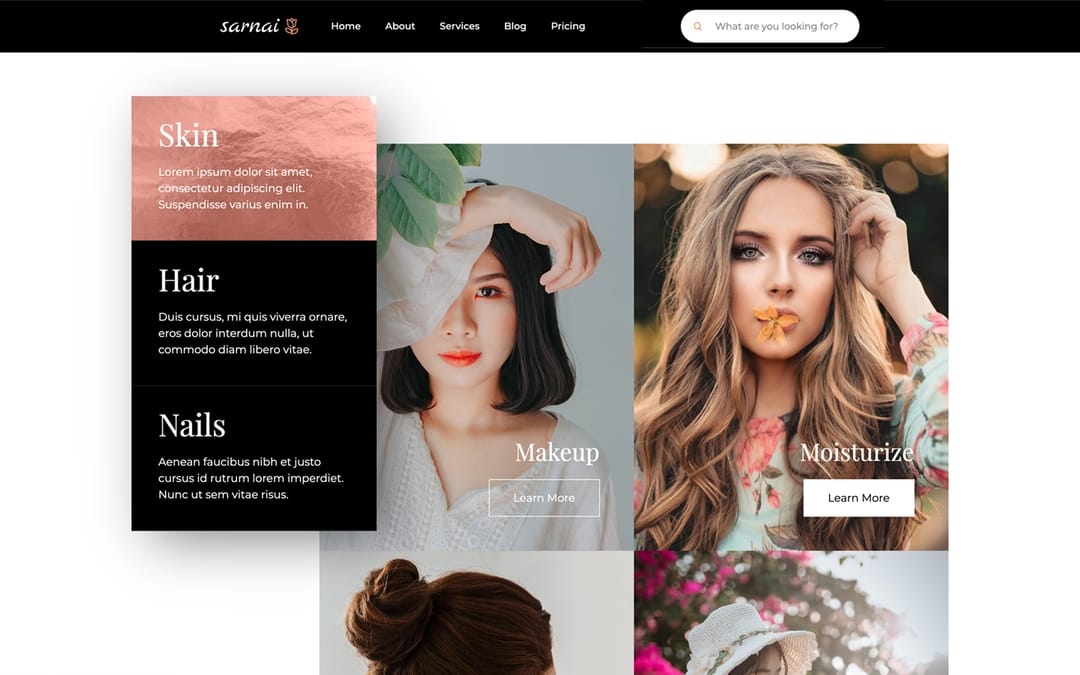 Sarnai - Beauty HTML5 Responsive Website Template