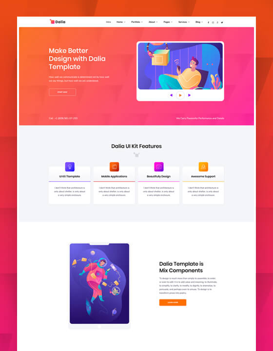 Dalia - Agency HTML5 Responsive Website Template