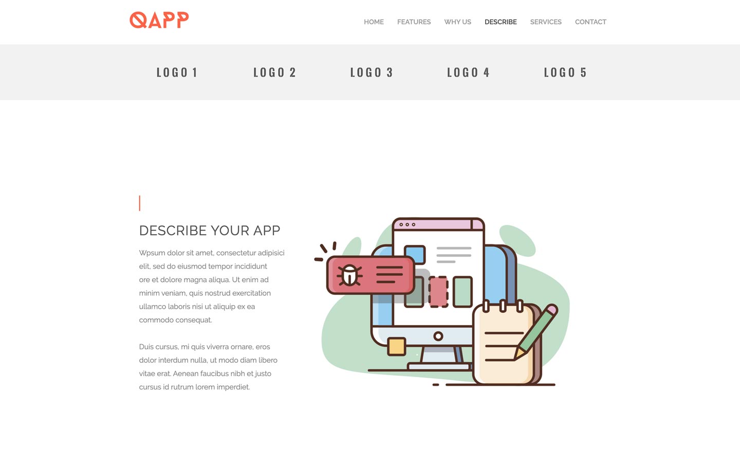 Qapp - Mobile HTML5 Responsive Website Template