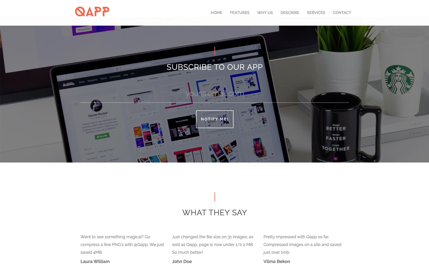 Qapp - Mobile HTML5 Responsive Website Template