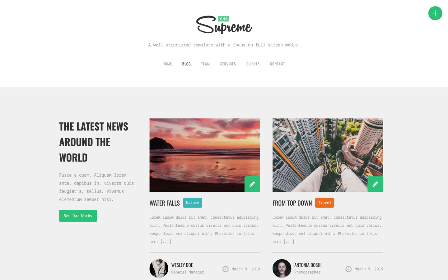 Supreme CMS - Agency HTML5 Responsive Website Template