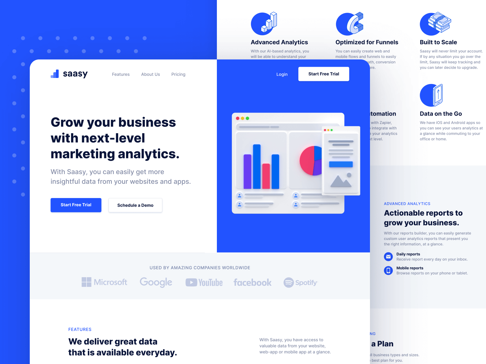 Saasy Ecommerce - Software HTML5 Responsive Website Template