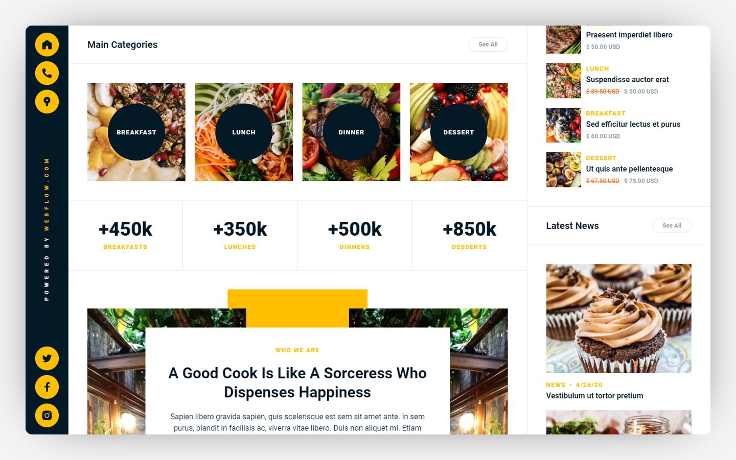 Grilla - Food HTML5 Responsive Website Template